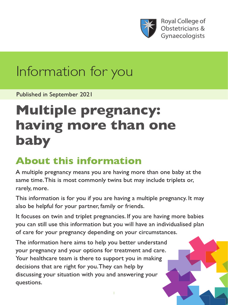 Pi Multiple Pregnancy Large Print | PDF | Childbirth | Multiple Births