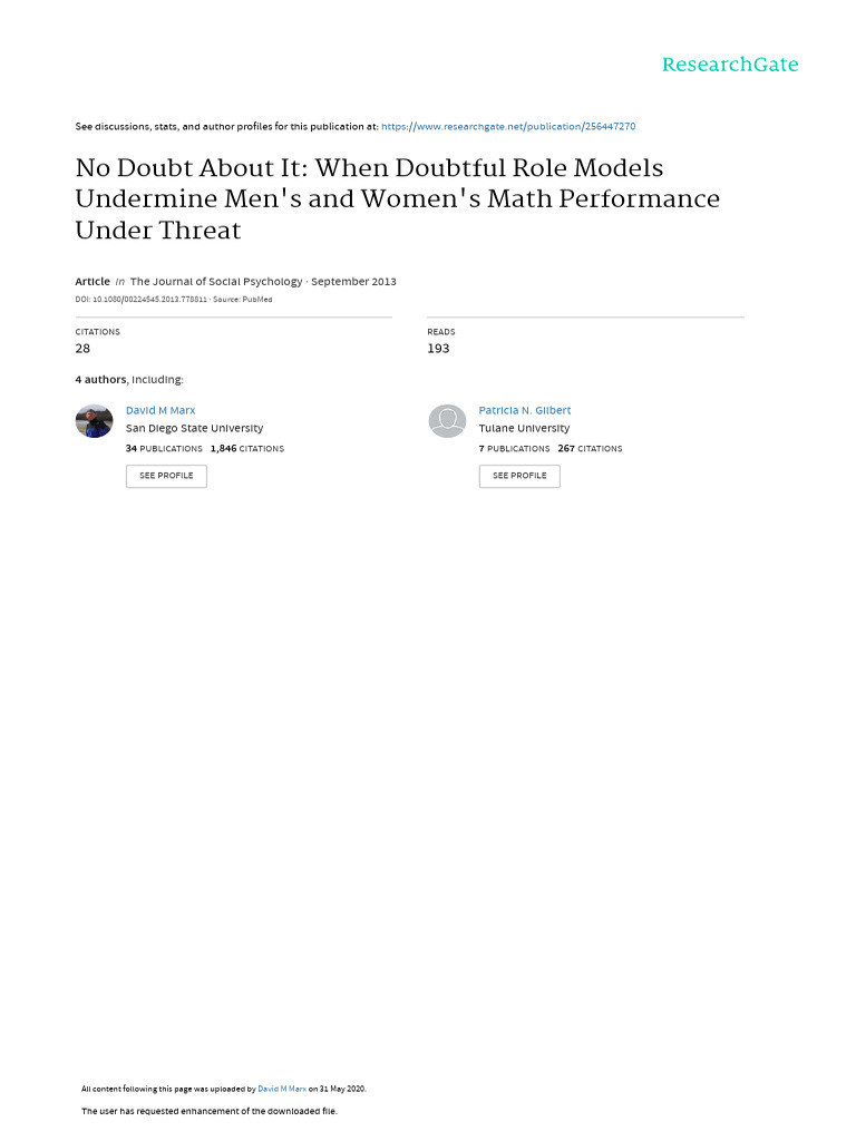 Marx Doubt | PDF | Stereotypes | Sat