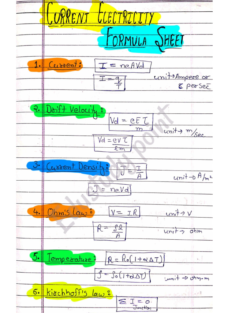 Current Electricity | PDF