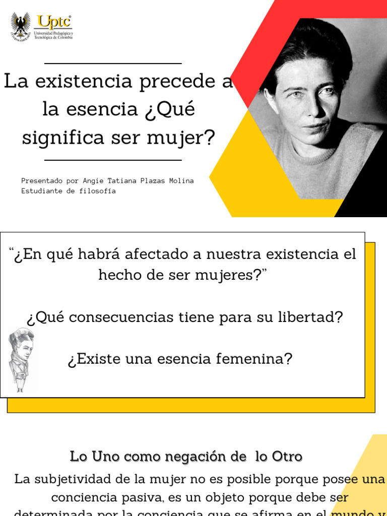 La existencia precede a la esencia ¿Qué significa ser mujer | PDF