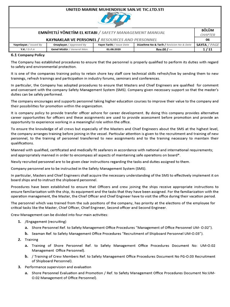 SMM.06 Resources and Personnel | PDF | Sailor | Disciplines