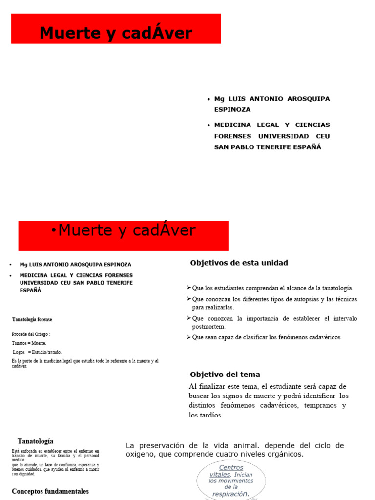 Muertey Cadaver | PDF | Descomposición | Cadáver