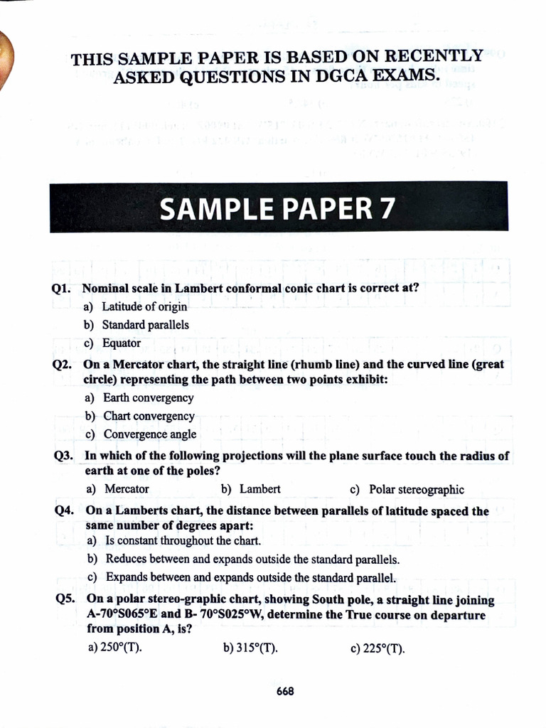 Sample Paper Ke | PDF | Navigation | Aviation