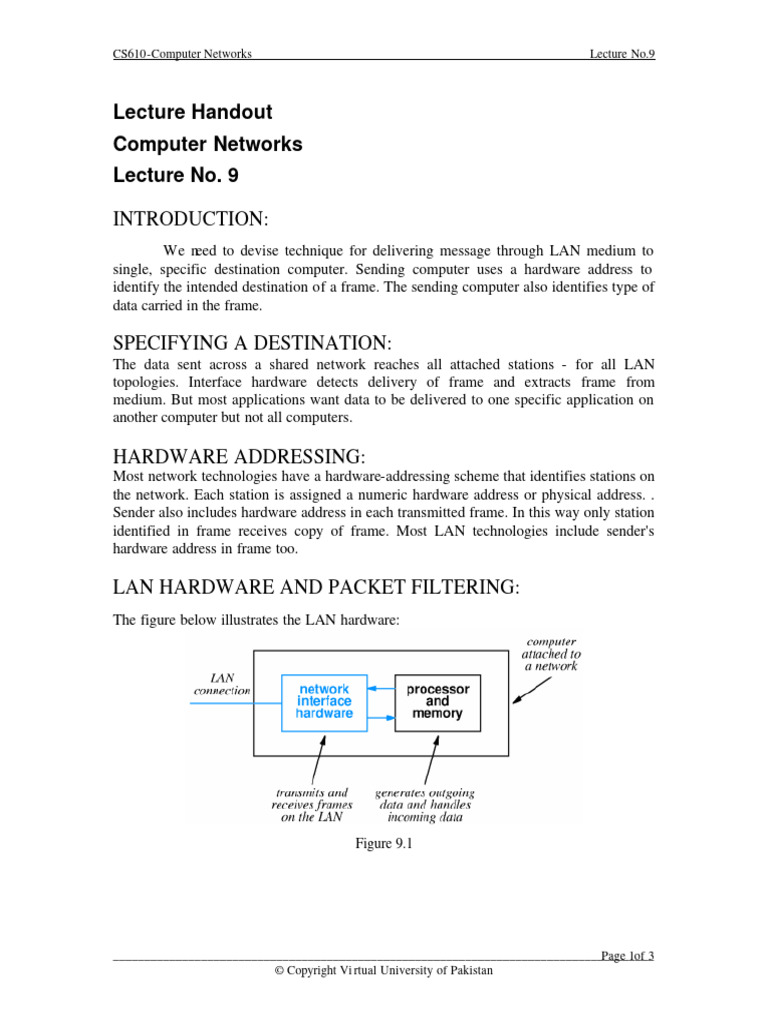Lec 09 | PDF | Computer Network | Computing Lec 09 | PDF | Computer Network | Computing