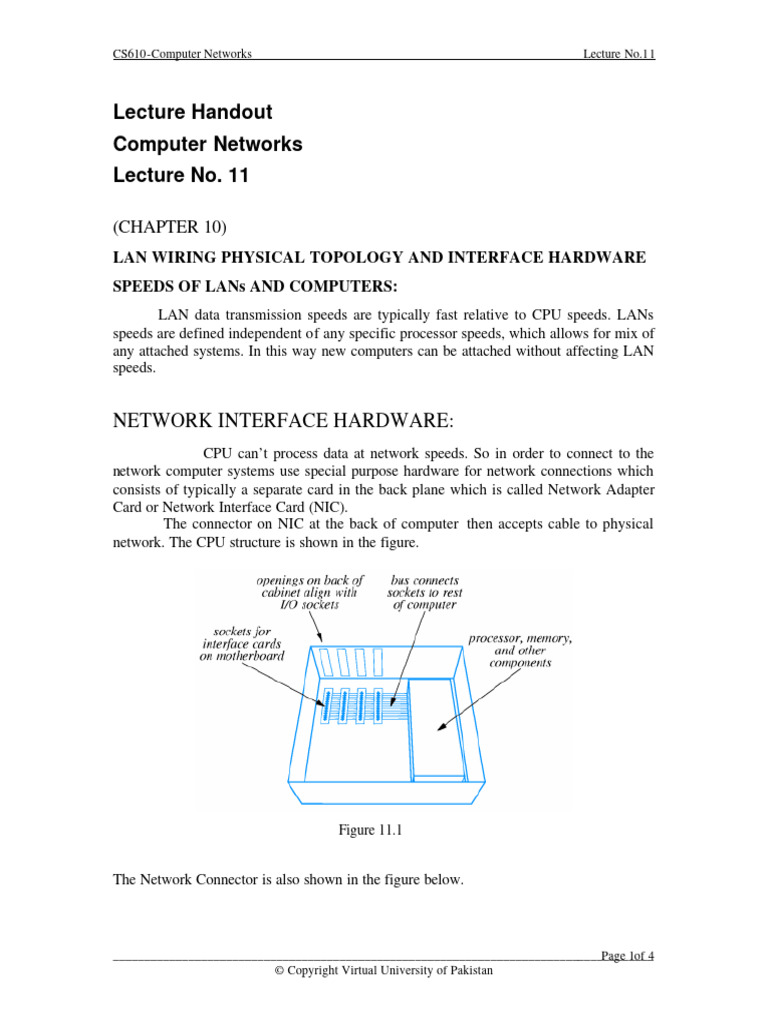 Lec 11 | PDF | Network Interface Controller | Computer Network