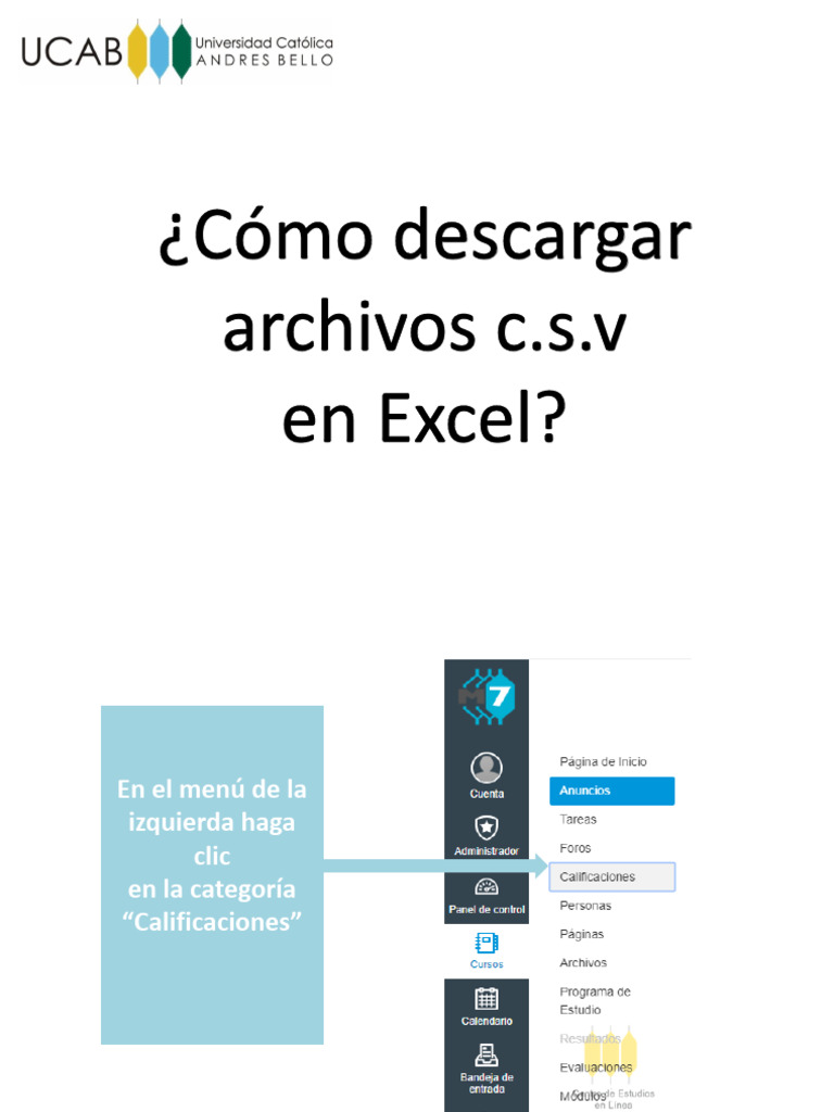 Descargar y abrir archivos CSV en Excel | PDF