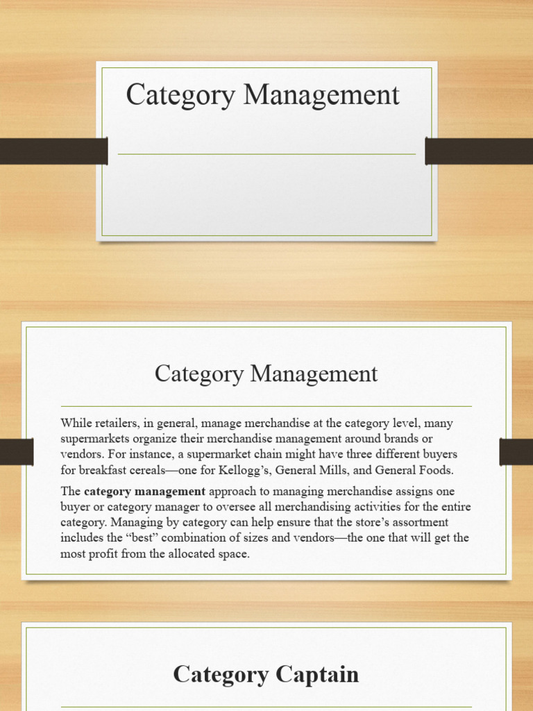 Category Management Pdf Inventory Retail