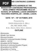 TNMC CPD Logbook - 2020-2025 | PDF | Midwife | Professional Development