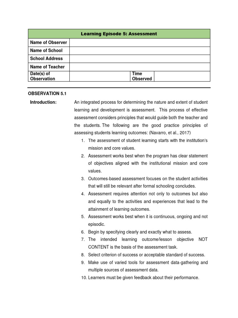 Effective Assessment Strategies in Education | PDF | Educational ...