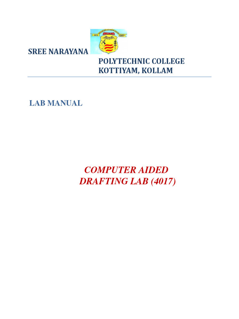 CAD LAB Manual Civil | PDF | Computer Aided Design | 3 D Computer Graphics