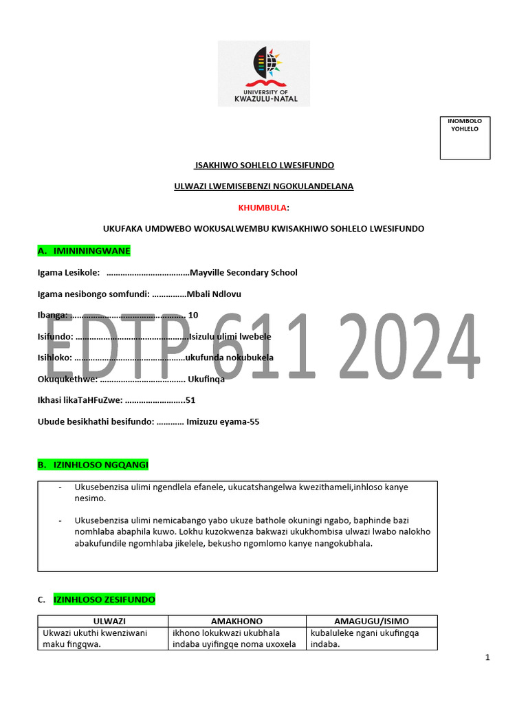 Ukufinqa Indaba Lesson Plan | PDF | Language Arts & Discipline ...