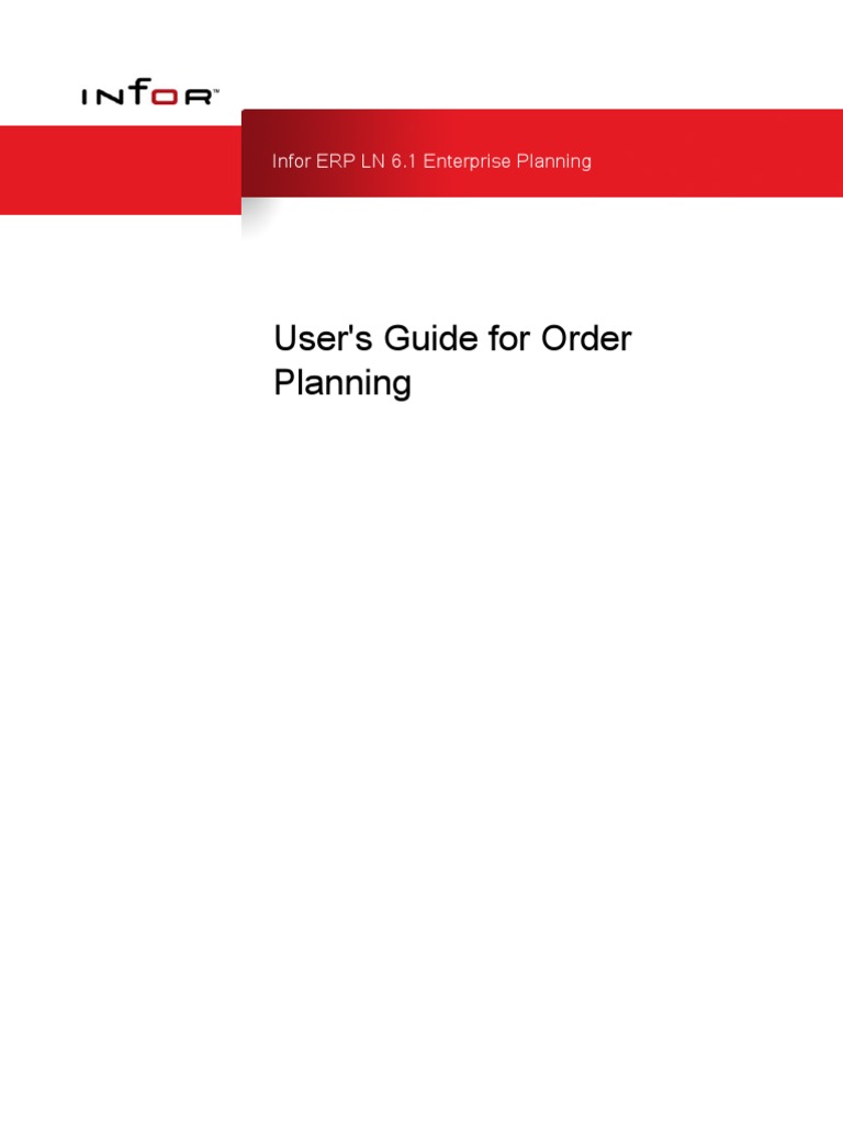 User Guide For Order Planing | PDF | Inventory | Supply Chain