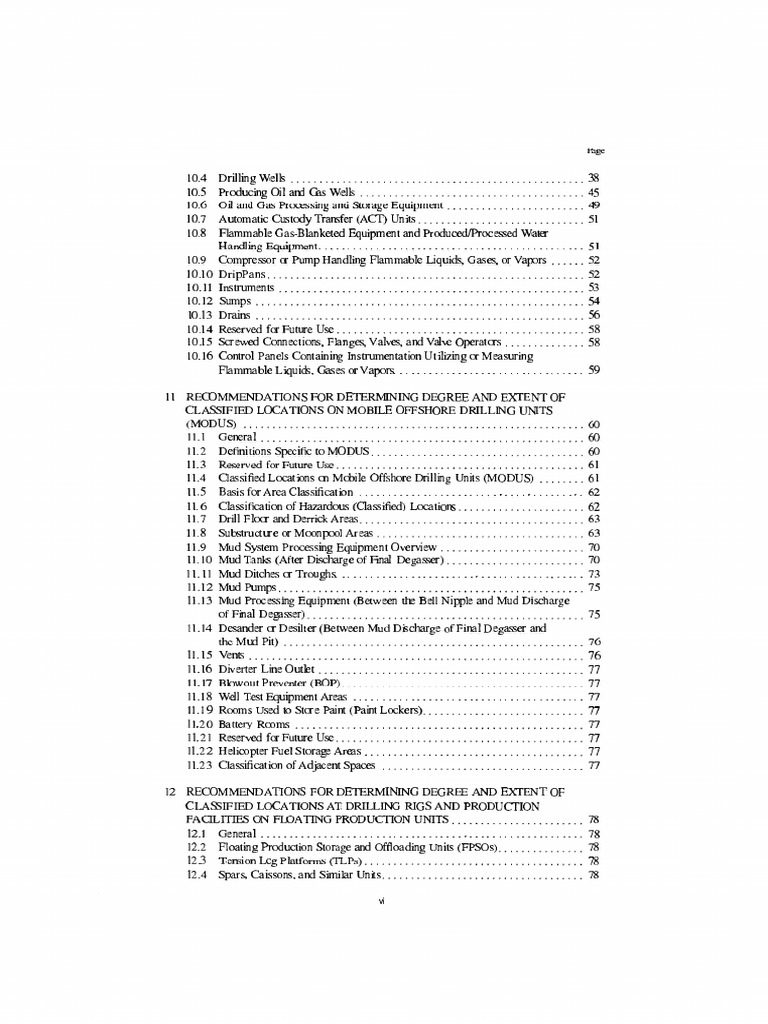 API RP 500 Electrical Classifications 1997 | PDF | Gases | Energy ...