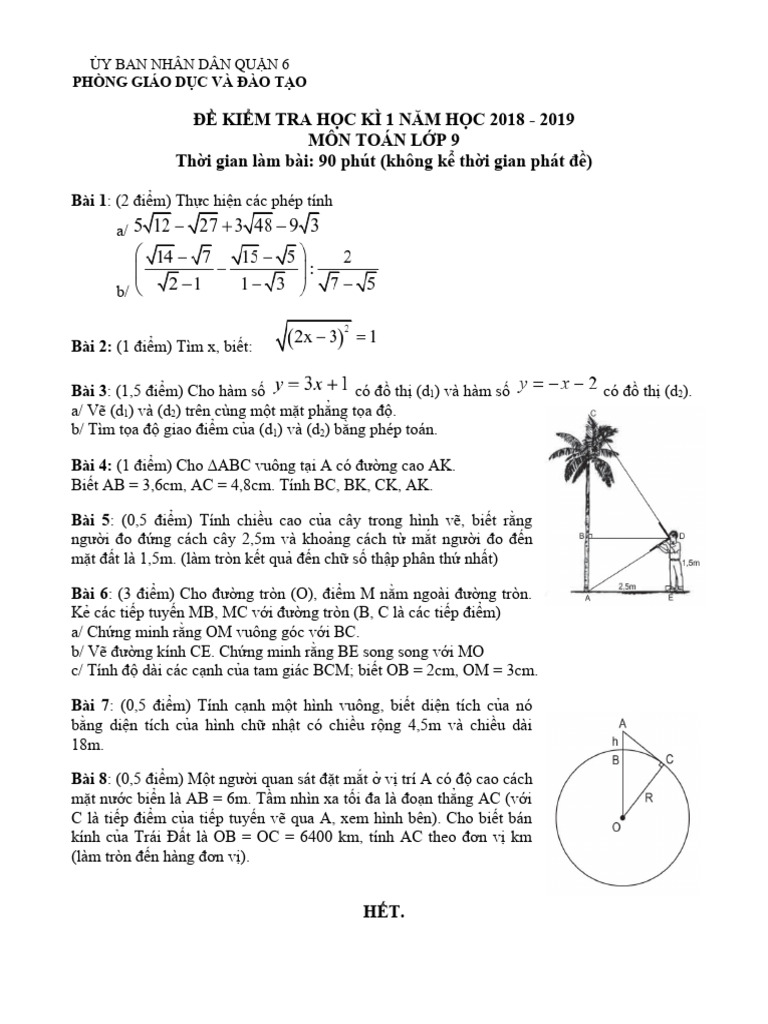 Toan 9 - Quan 6 - Deda | PDF