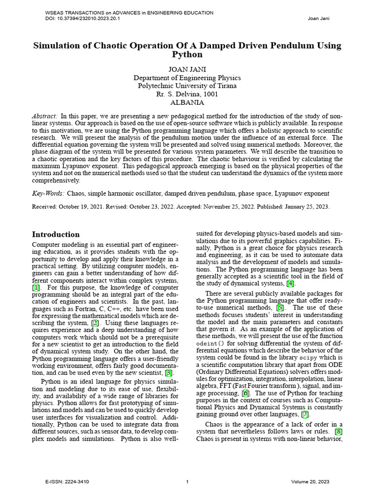 Paper Oscillator | PDF | Chaos Theory | Ordinary Differential Equation