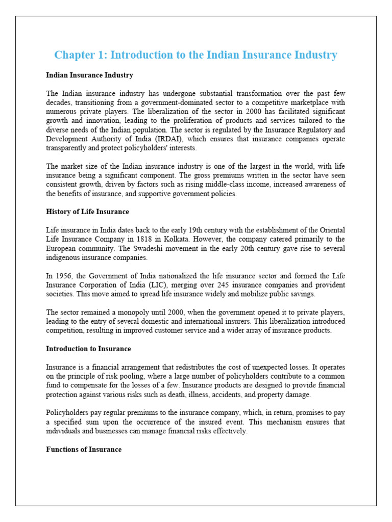 Internship | PDF | Insurance | Life Insurance