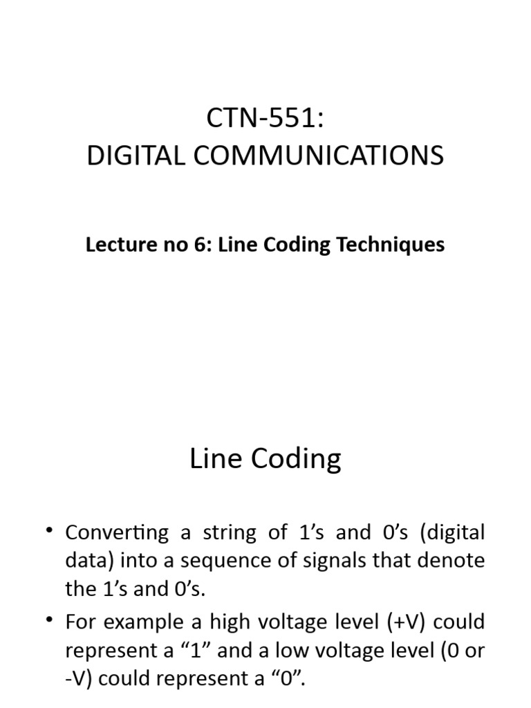 CTN-551 LineCoding Simple | PDF | Bit Rate | Telecommunications