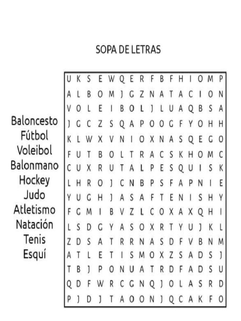 Sopa de Letra | PDF