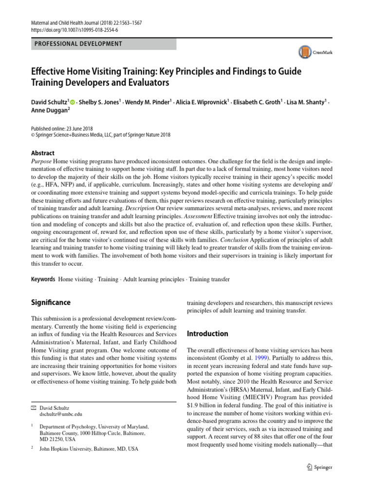 Effective Home Visiting Training | PDF | Learning | Adult Education