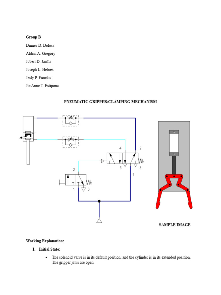 Pneumatic Gripper Mechanism Explained | PDF | Wellness