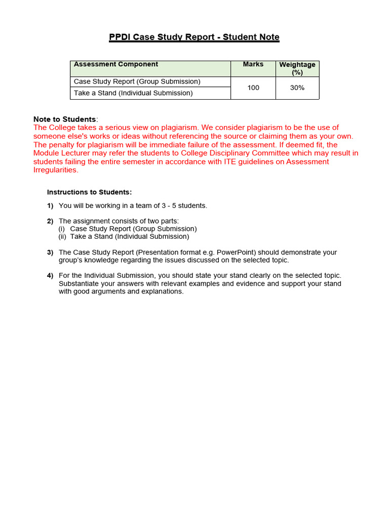 PPD 1 - Assignment 1 (Student Note) 2024 | PDF | Plagiarism