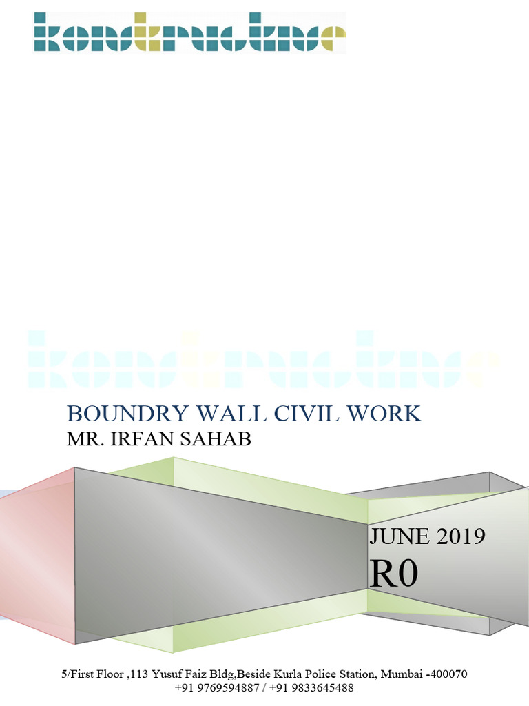 Boq For Boundry Wall - Civil Work June 2019 | PDF