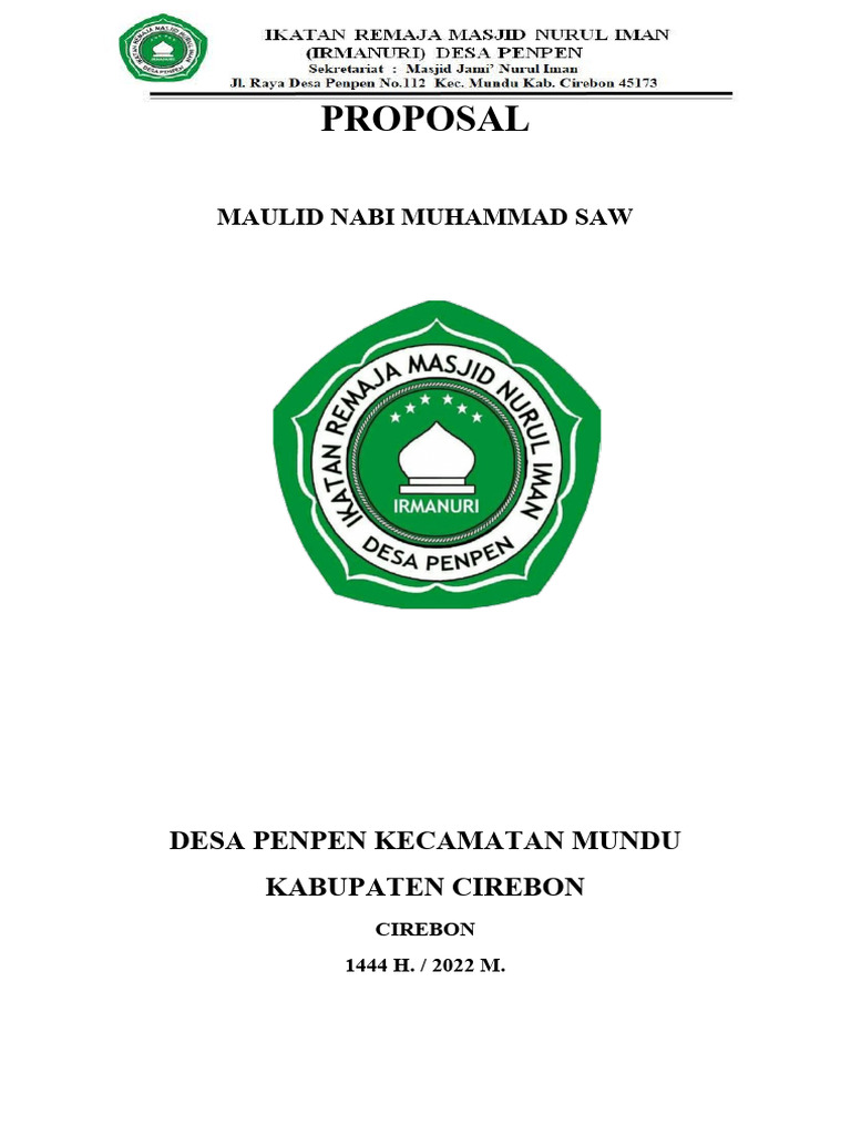 Proposal Maulid Nabi 2022 | PDF