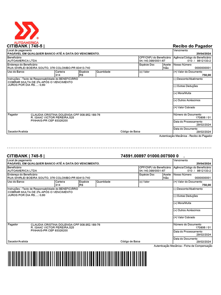 Boleto 01010120240229175440 | PDF