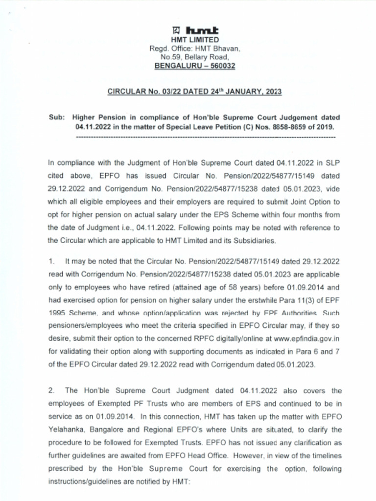 Eps Circular HMT | PDF