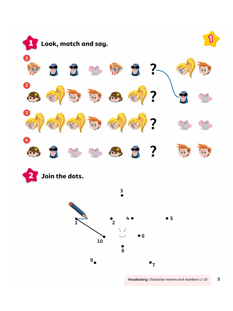 Vocabulary Activity: Characters & Numbers | PDF