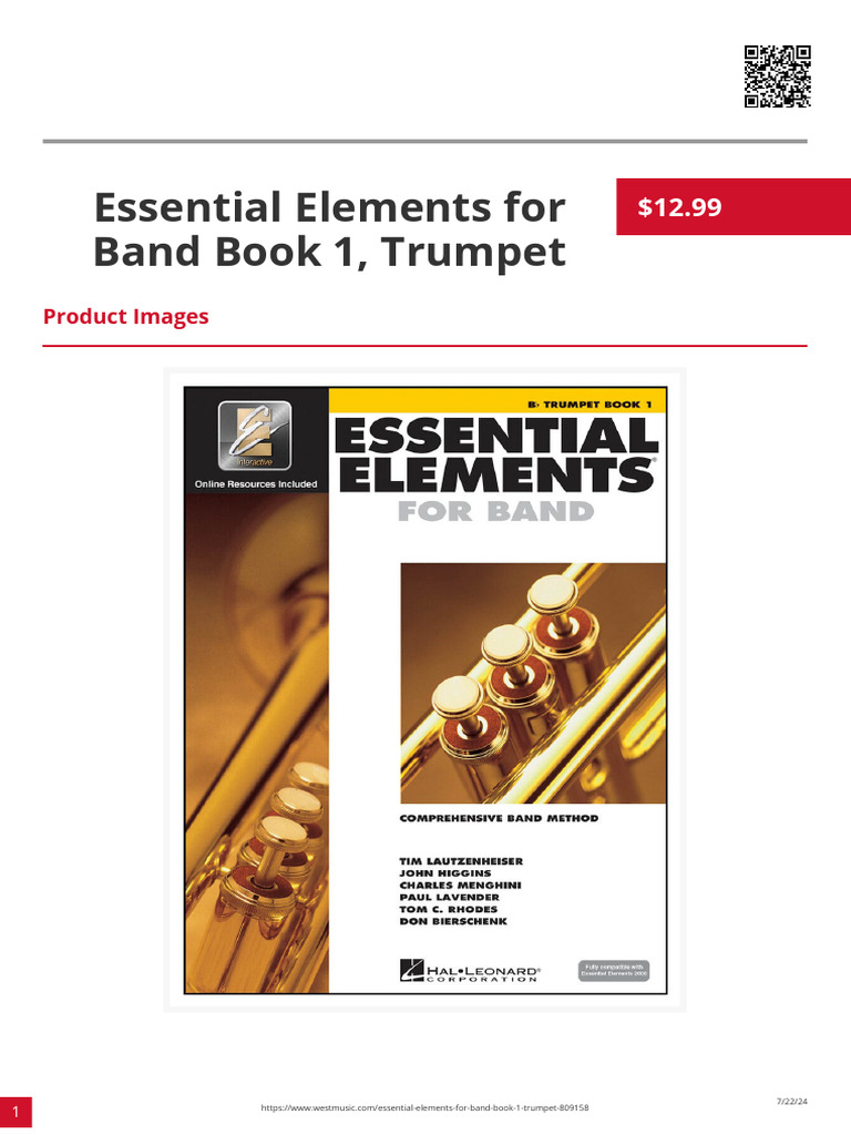Essential Elements Trumpet Book 1 PDF | PDF