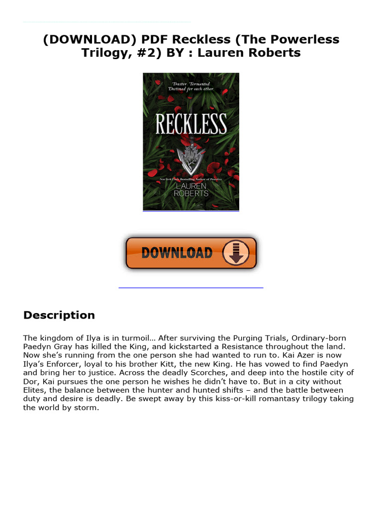 Reckless-The-Powerless-Trilogy-2 | PDF
