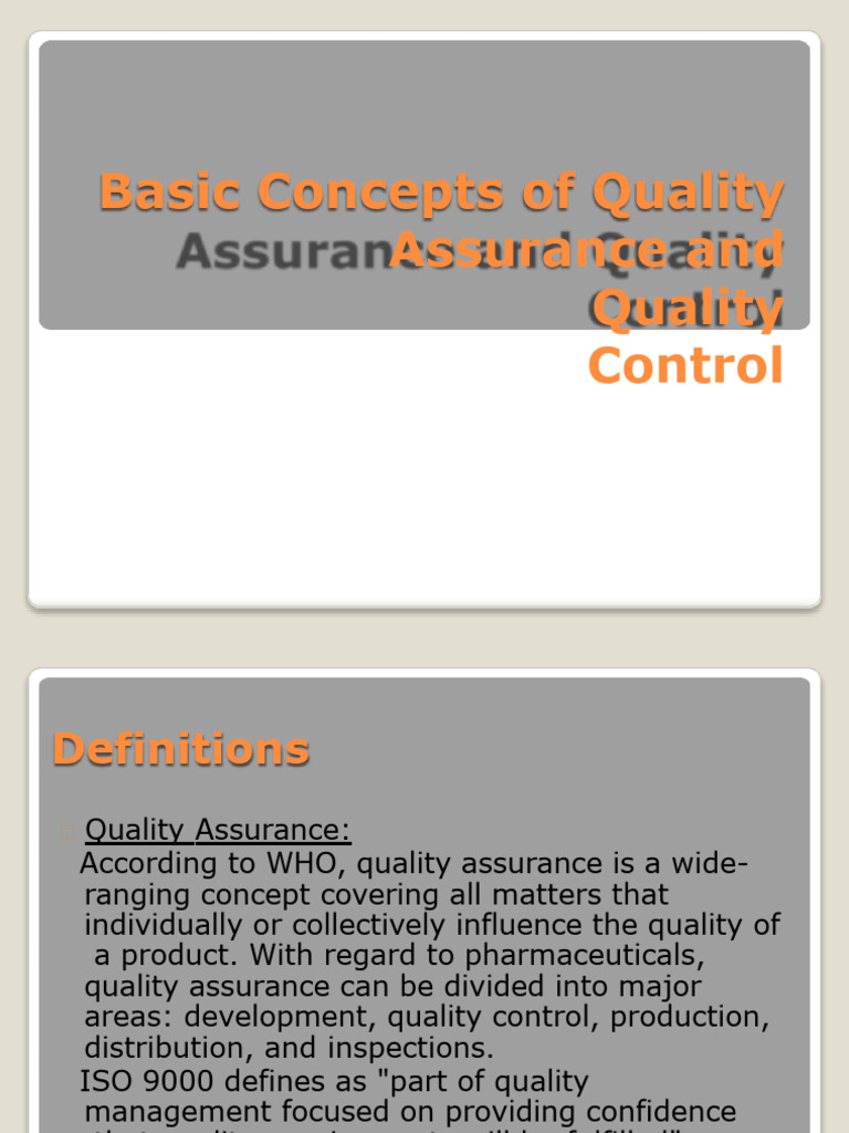 6a. Quality Assurance and Control | PDF | Quality Assurance | Verification And Validation