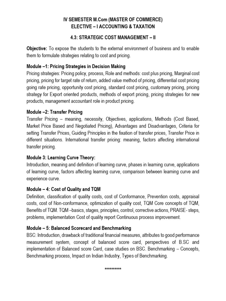 Full Notes Scm-Ii - Docx New | PDF | Pricing | Profit (Economics)
