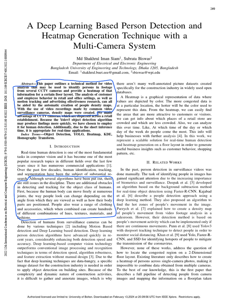 3 A Deep Learning Based Person Detection And Heatmap Generation Technique With A Multi Camera
