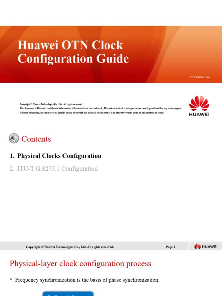 ITU-T G.8275.1 Clock Configuration Guide | PDF | Telecommunications ...