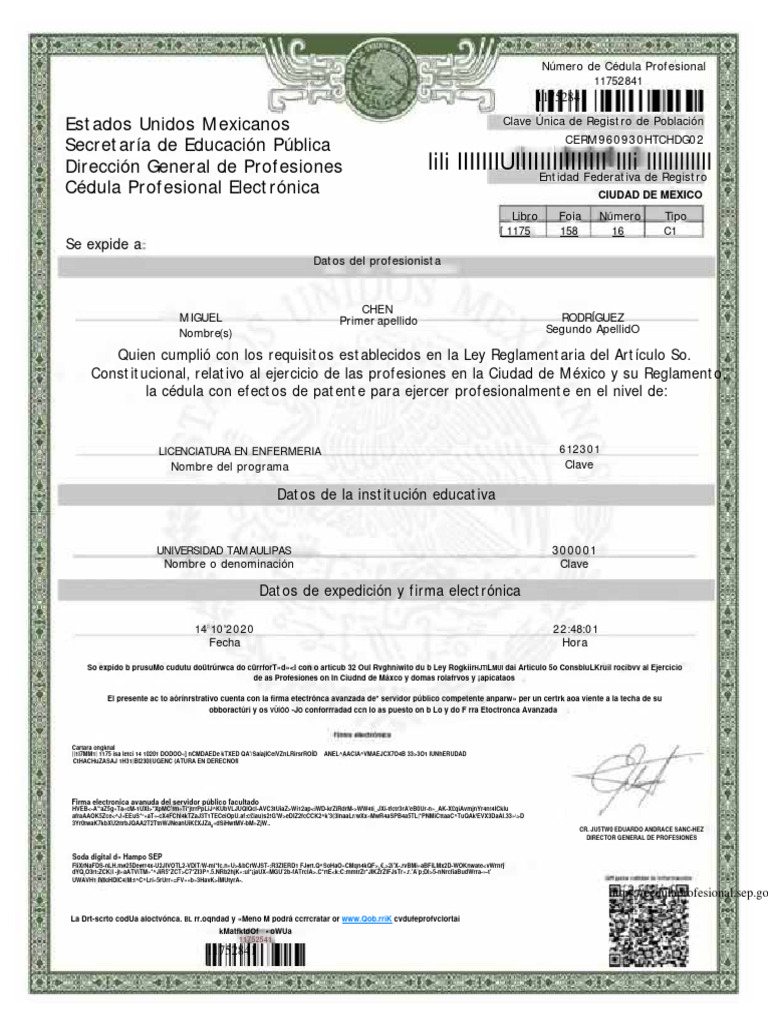 cédula profesional | PDF