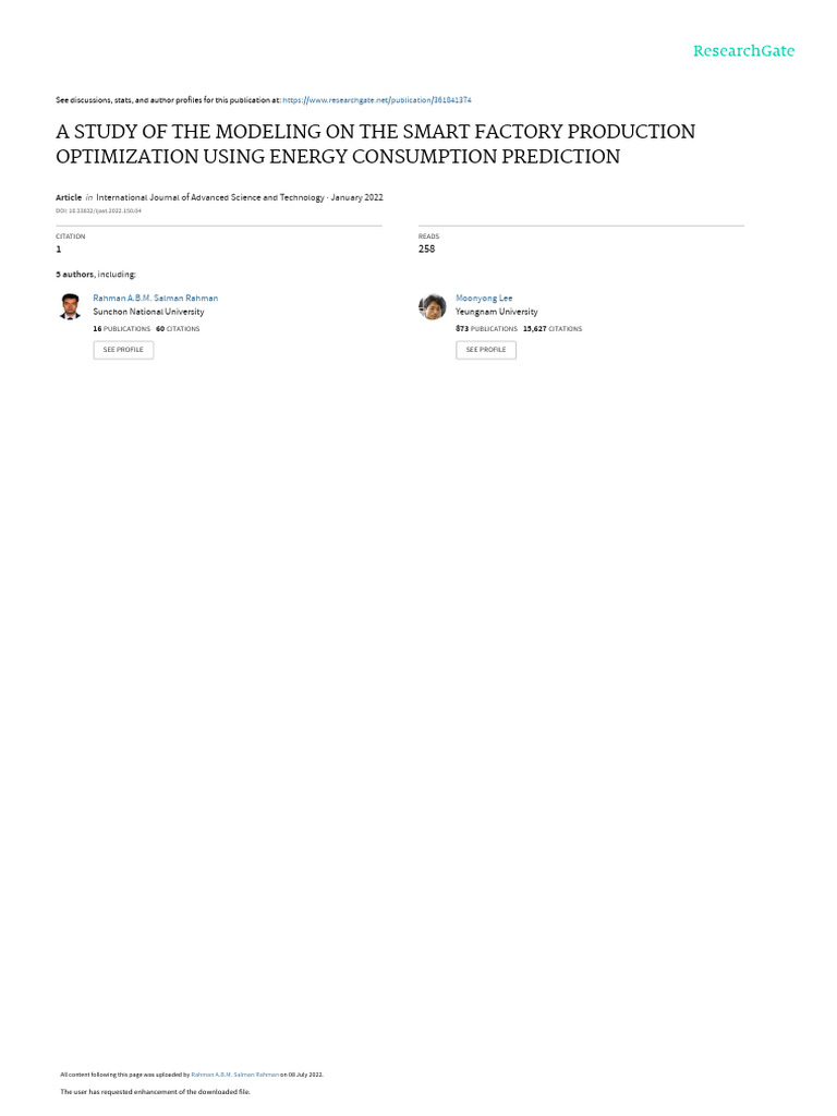 AStudyofthe Modelingonthe Smart Factory Production Optimization Using Energy Consumption ...