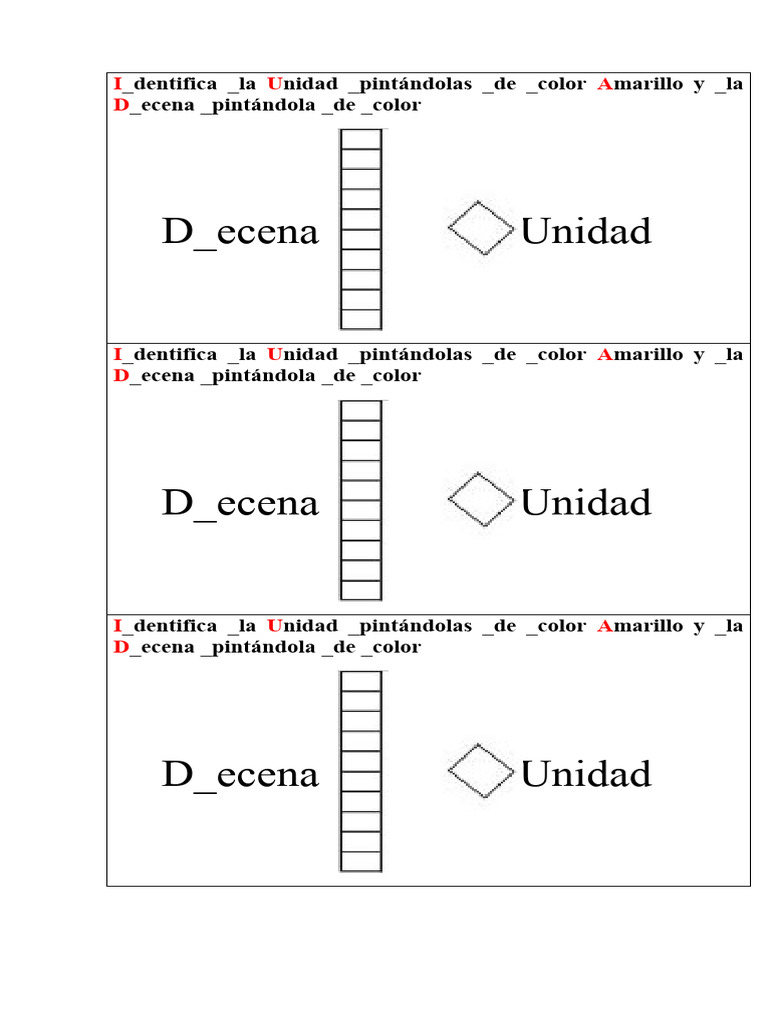 Guia Unidad y Decena | PDF
