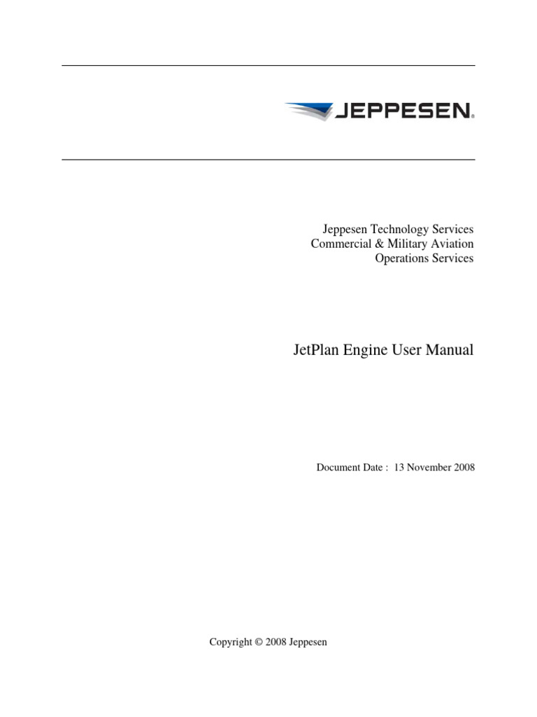 JetPlan Manual 2008 | PDF | Graphical User Interfaces | Command Line Interface