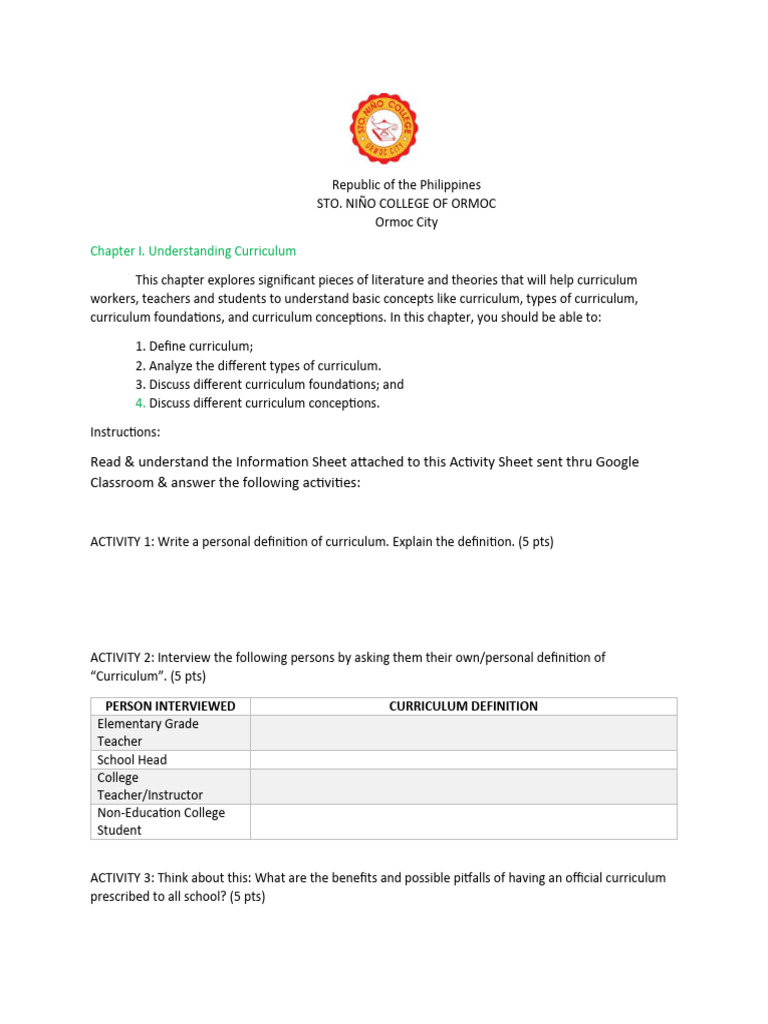(Template) Prof Ed 9 - Chapter I | PDF | Curriculum | Teachers