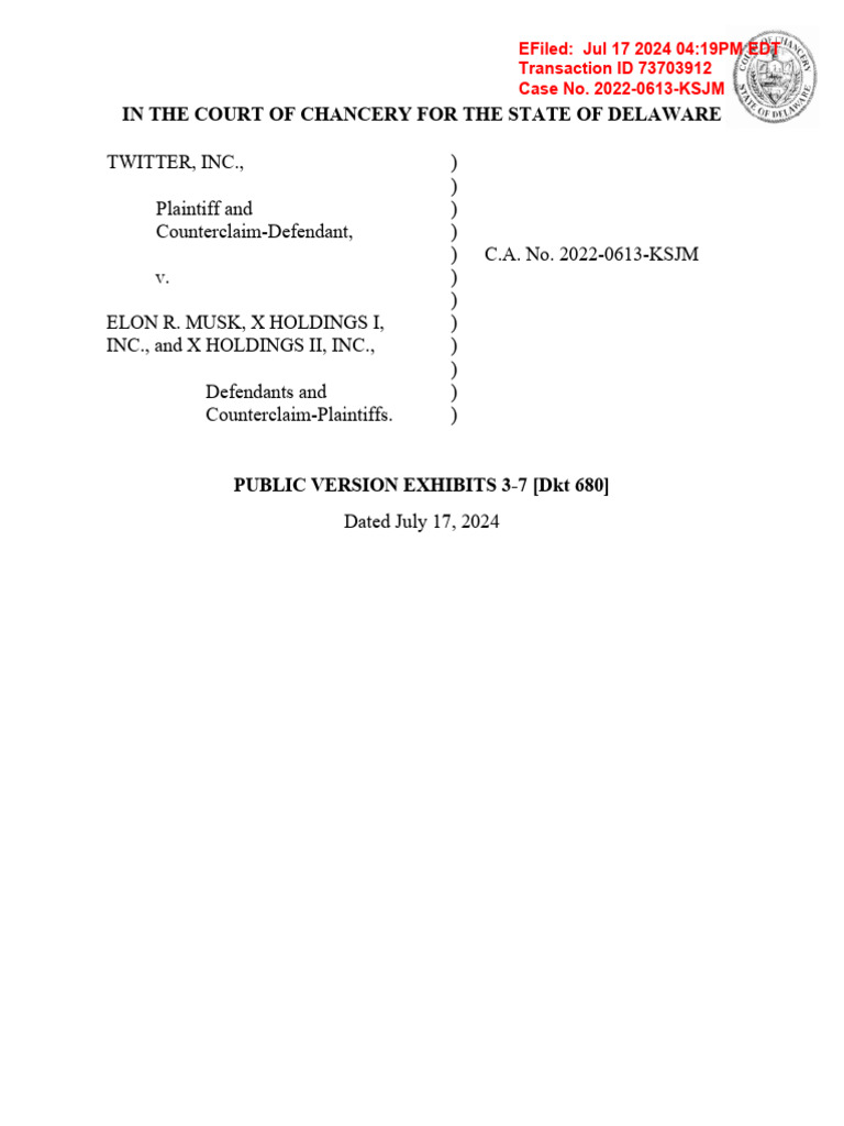Twitter v. Musk Filing - Jared Birchall Deposition | PDF | Discovery ...