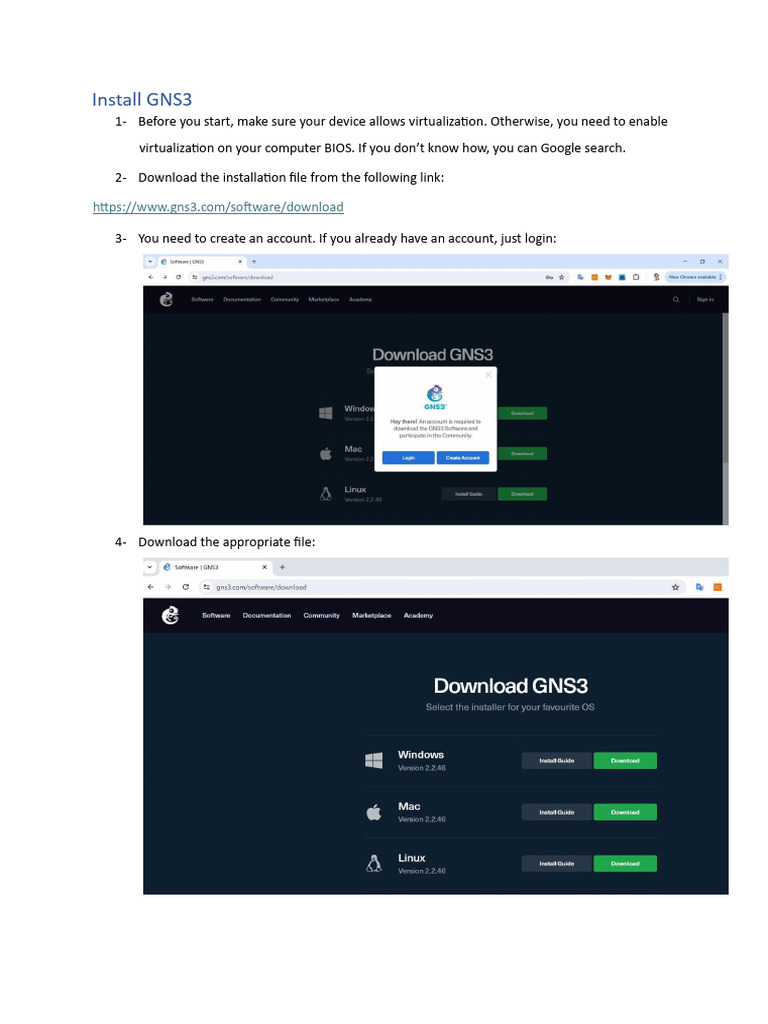 Install GNS3 and A New Router-New | PDF | Technology & Engineering