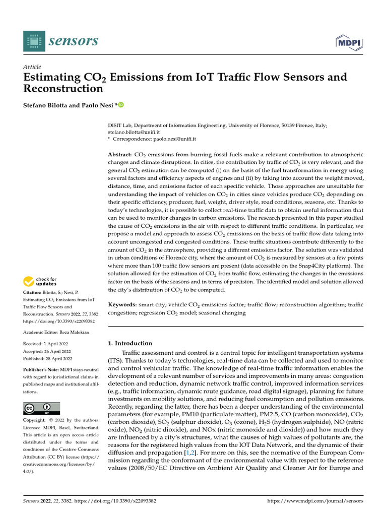 Sensors 22 03382 | PDF | Greenhouse Gas | Air Pollution