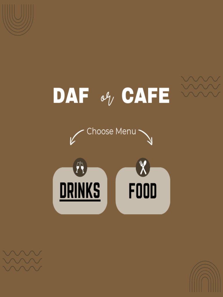 DAF Cafe Menu | PDF
