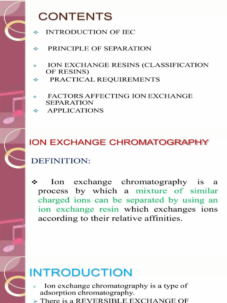 Ion Exchange Chromatography 1 | PDF