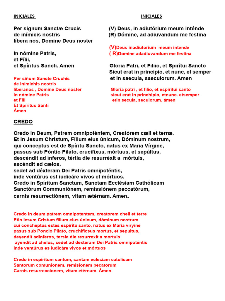 Oraciones en Latin Pronunciacion | PDF