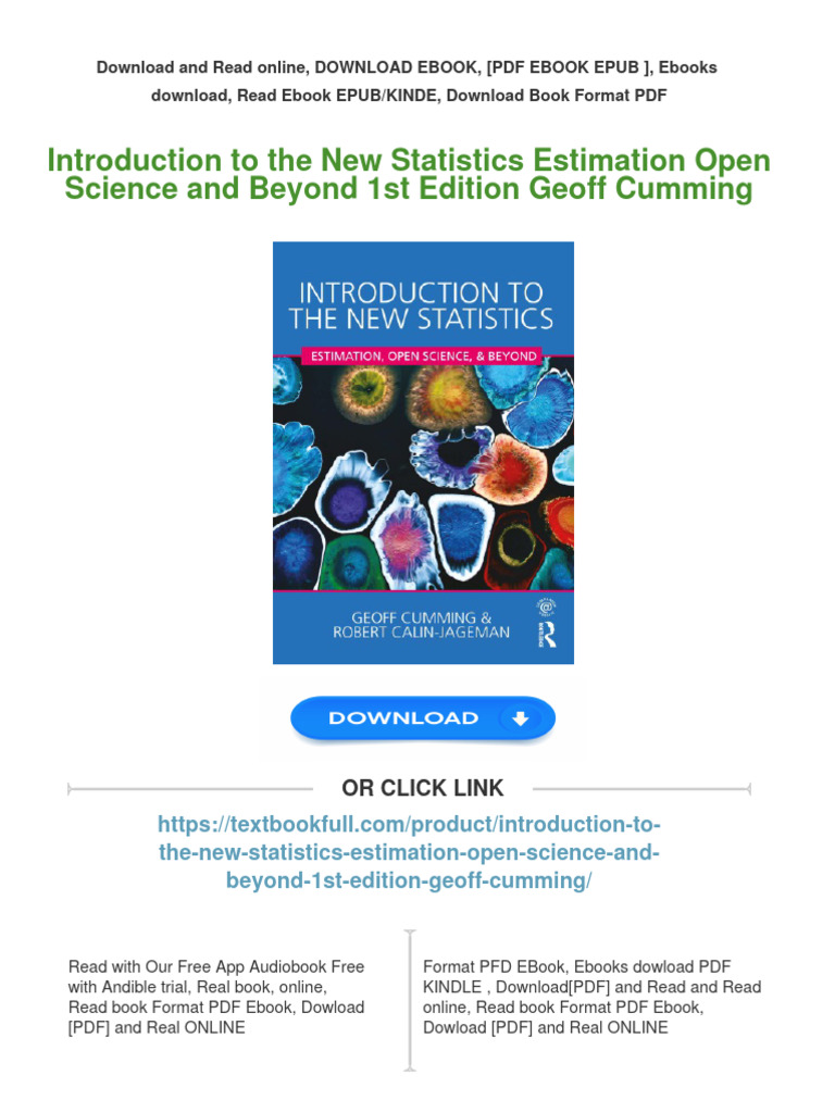Introduction To The New Statistics Estimation Open Science And Beyond 1st Edition Geoff Cumming