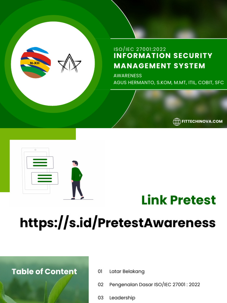 Materi Awareness ISO 27001 2022 PTPN XII - Upload | PDF | Komputer