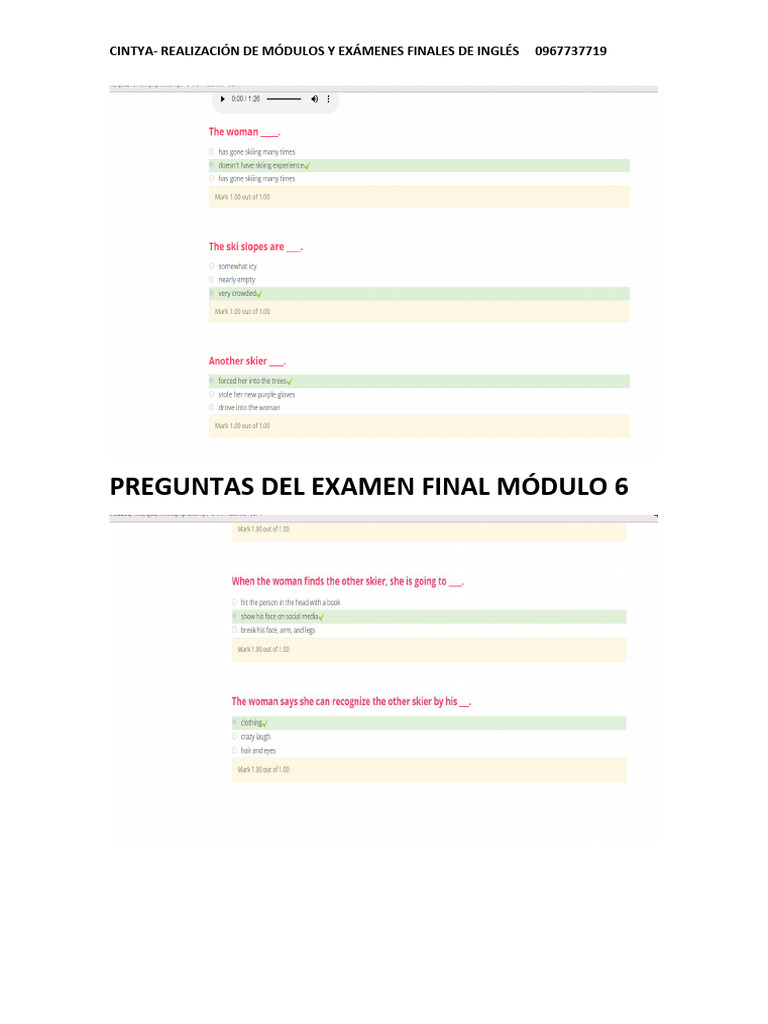 Preguntas Del Examen Final Módulo 6 | PDF